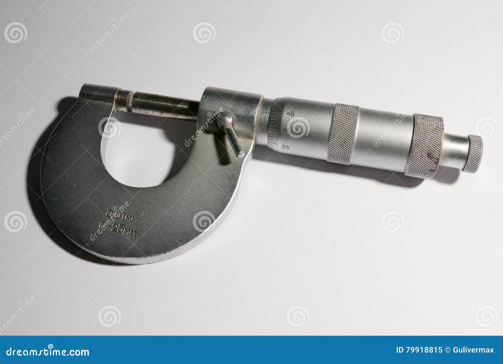 Micrometer on White Background, Close-up Stock Image - Image of people ...