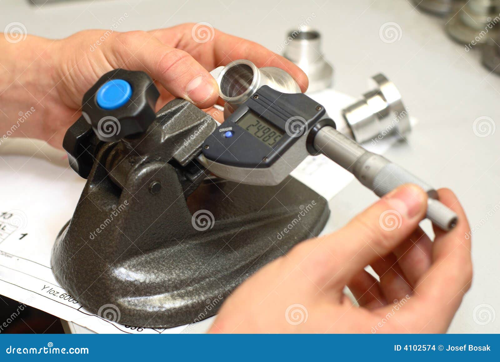 Micrometric measuring stock photo. Image of work, micrometer - 4102574