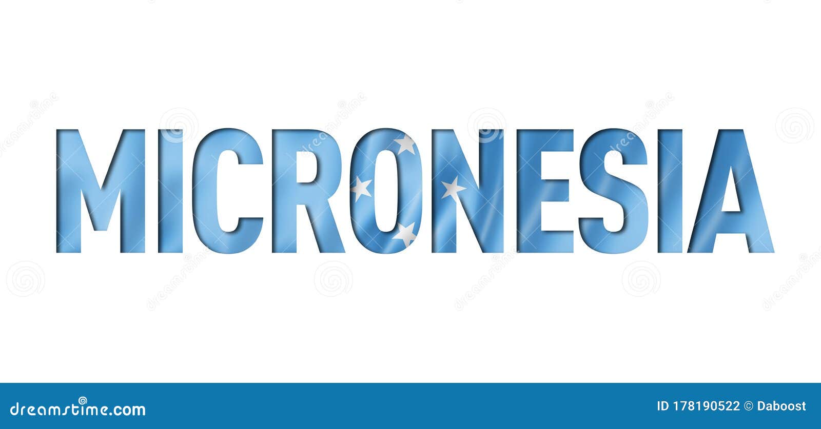 Micronesia flag text font stock illustration. Illustration of logotype ...