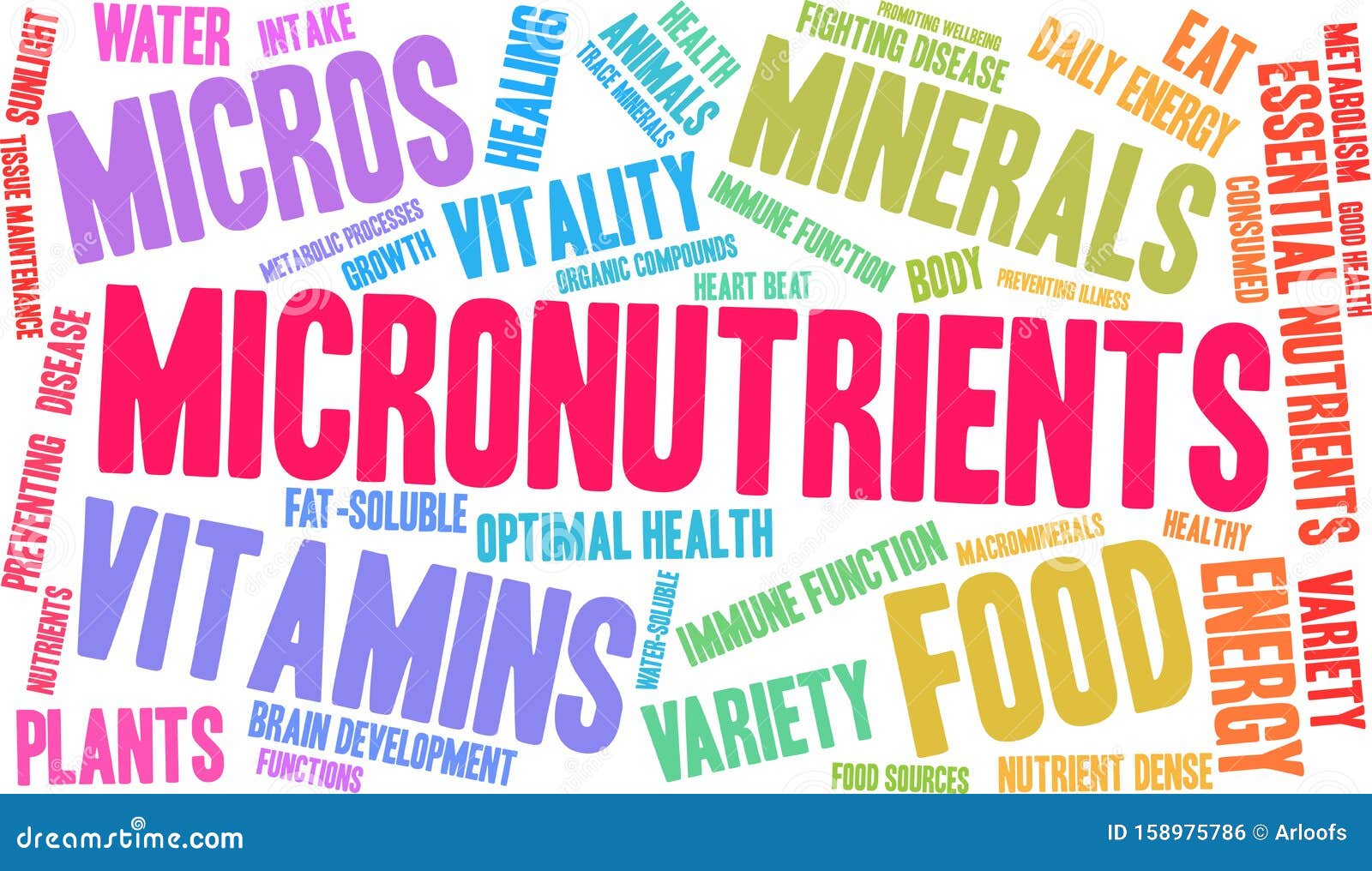 Micronutrients Word Cloud illustrazione vettoriale. Illustrazione di ...