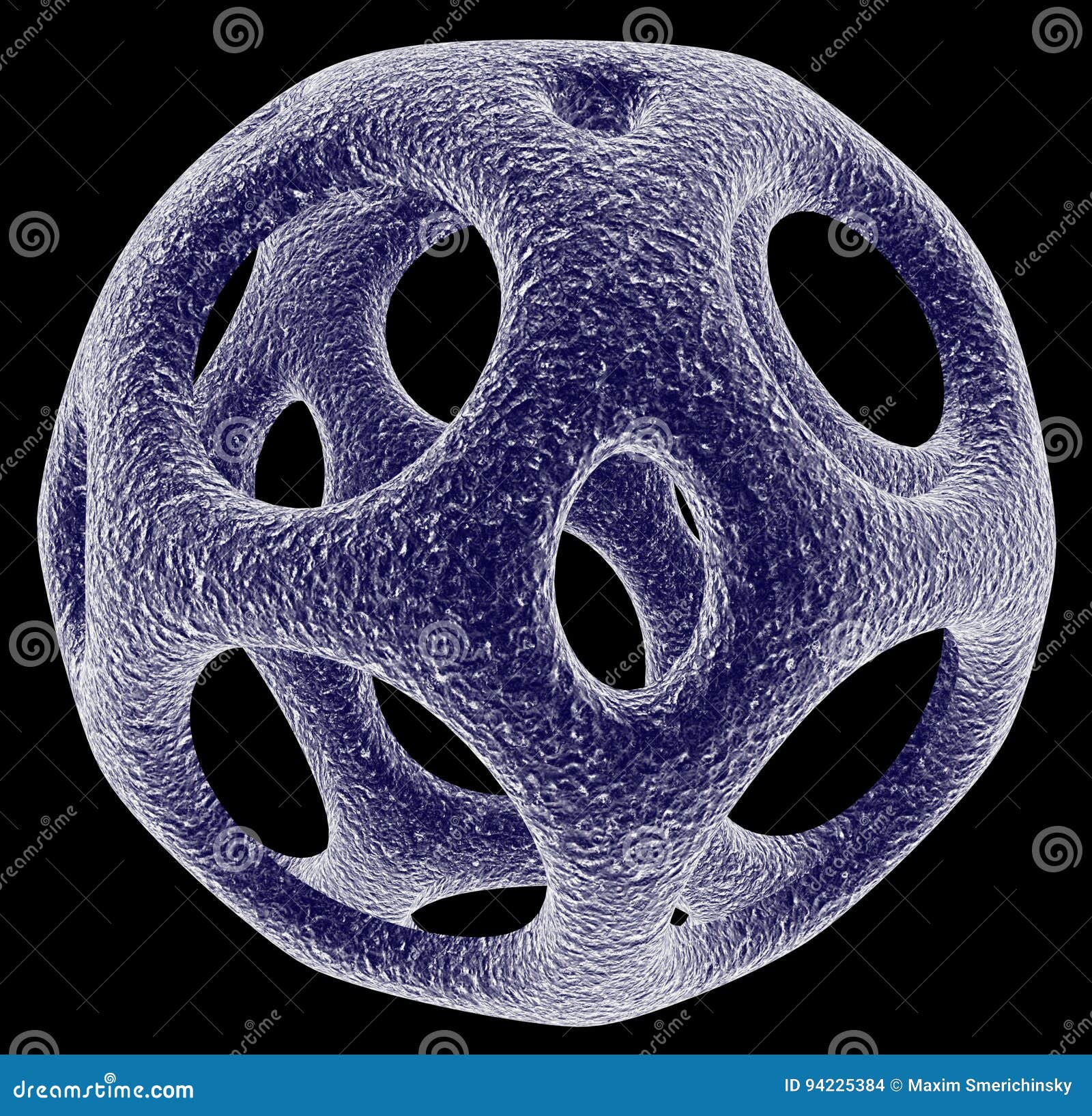 The Microorganism is Round in Shape with Holes. Stock Illustration ...