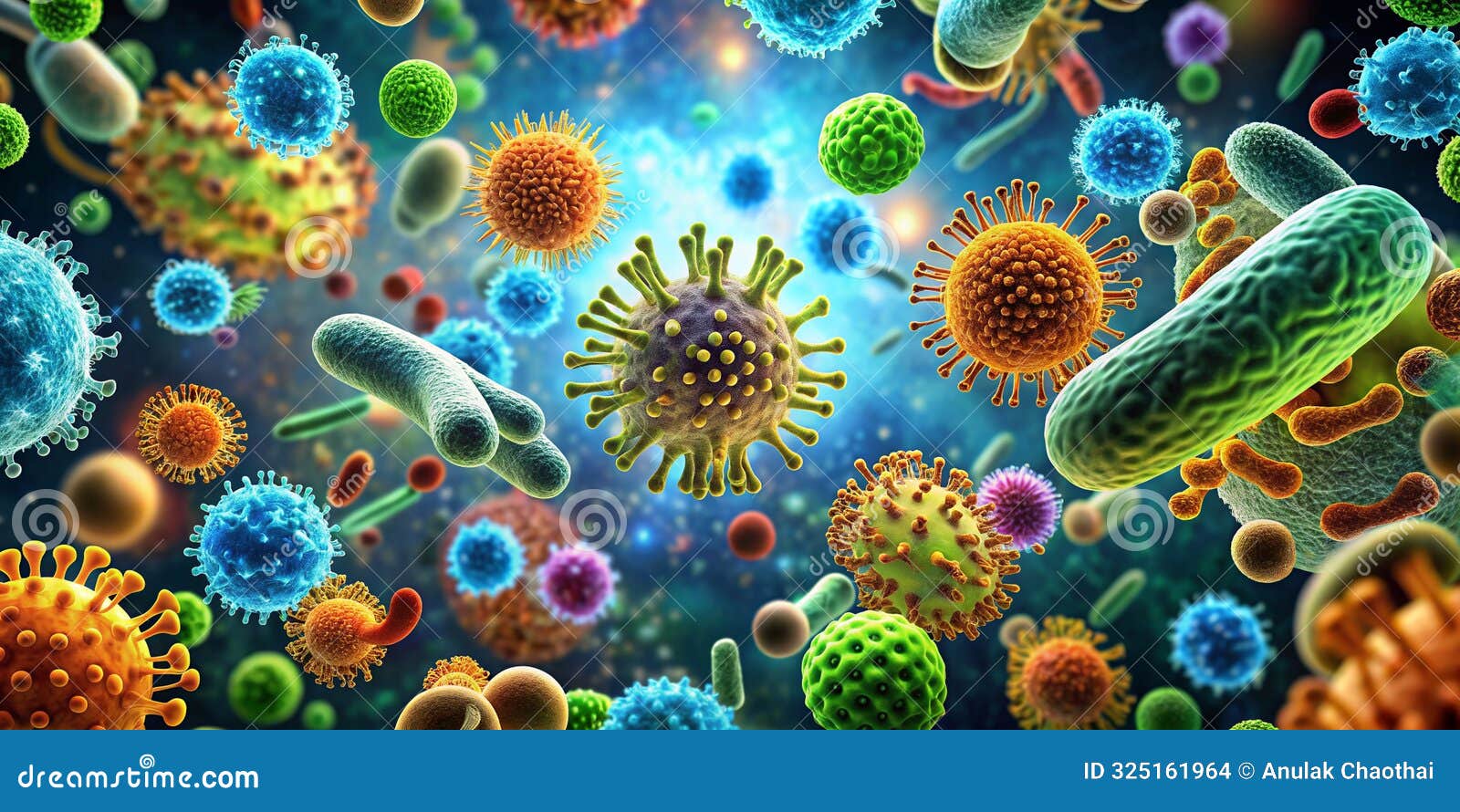 Microorganisms Bacteria Viruses Microbiology Contamination Contagions ...