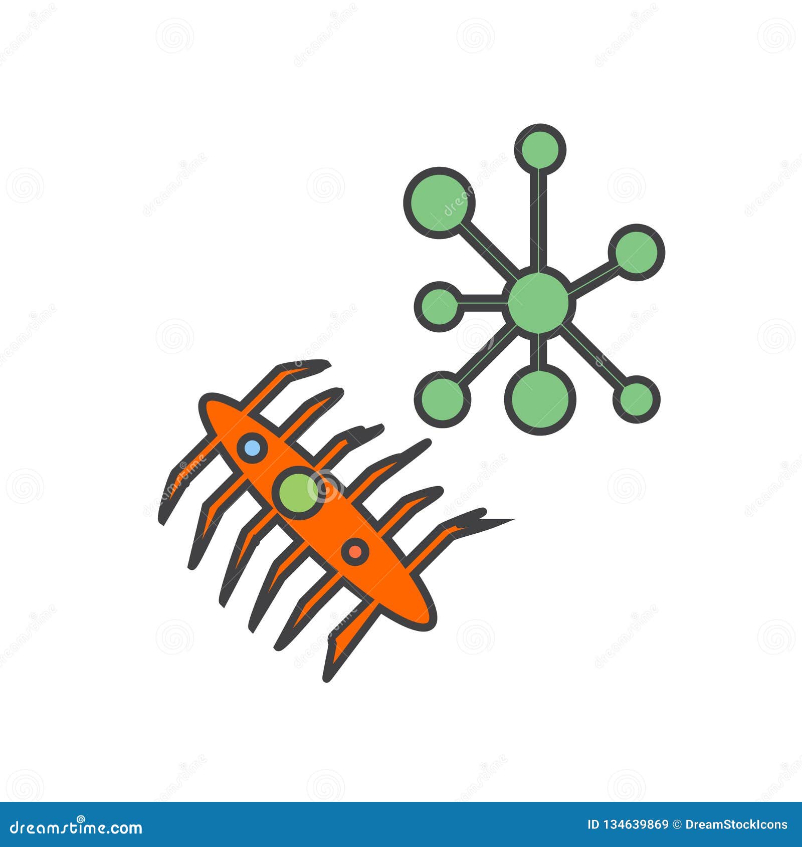 Microorganisms Icon Vector Sign and Symbol Isolated on White Background ...