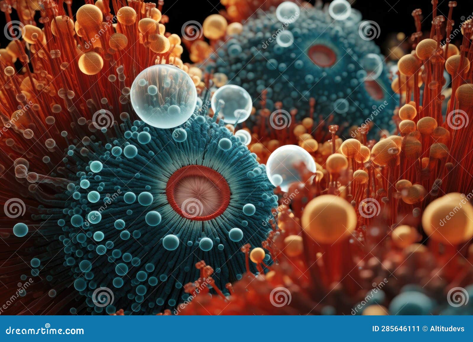 Microorganisms Under a Microscope, Used in Fuel Cells Stock Image ...
