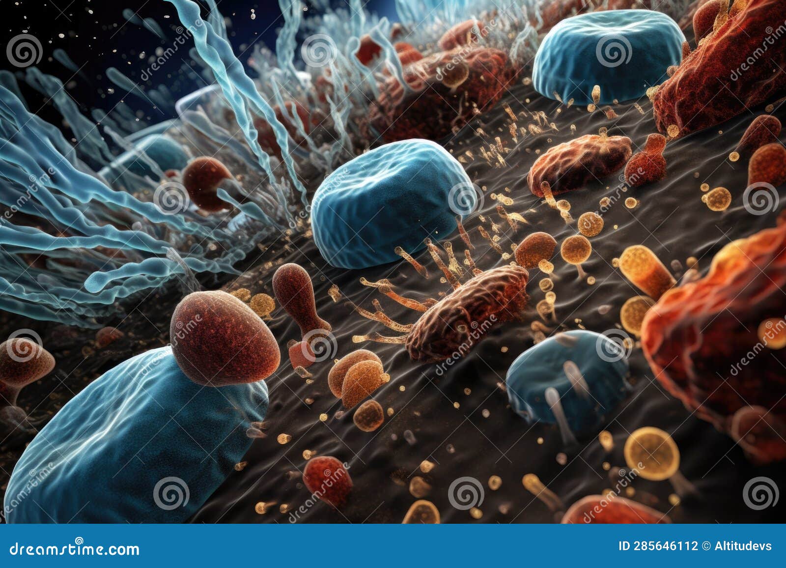 Microorganisms Under a Microscope, Used in Fuel Cells Stock Photo ...