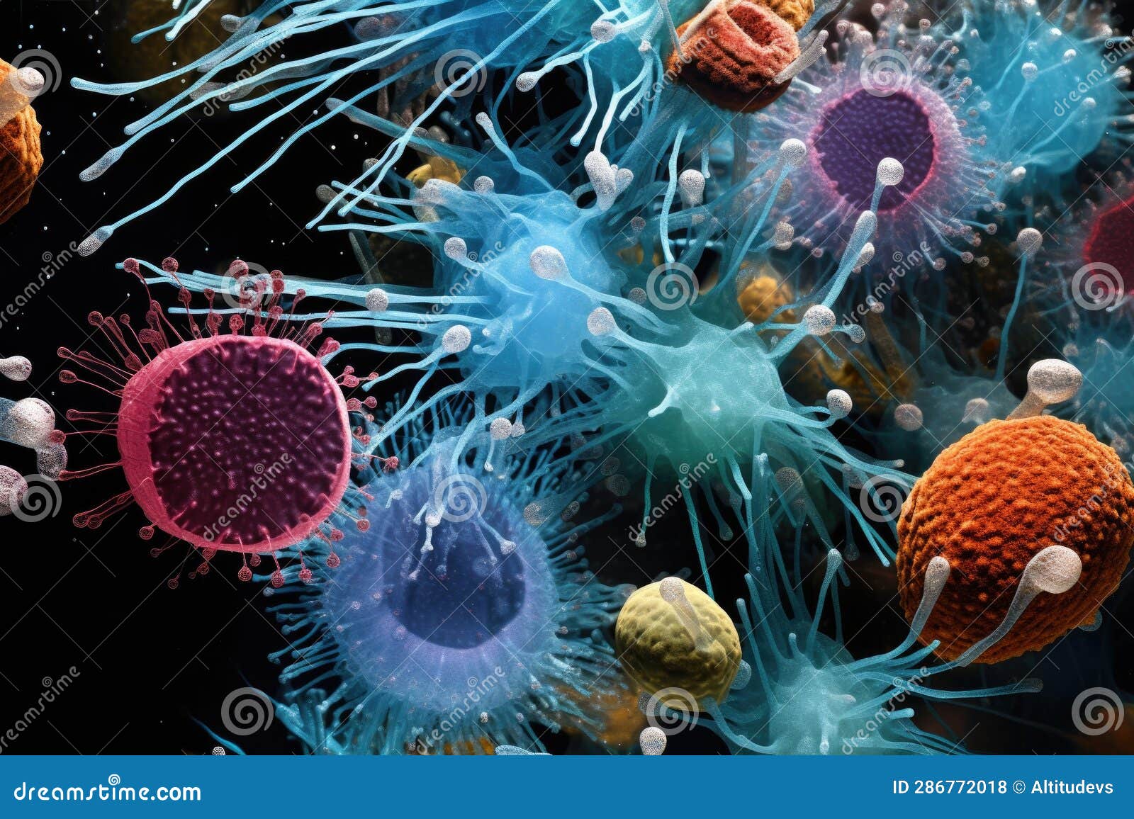 Microorganisms Under a Microscope, Used in Fuel Cells Stock ...