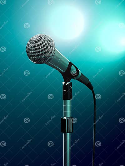 Microphone stock photo. Image of blue, popular, color - 11745368