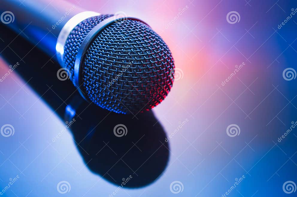 Microphone stock image. Image of sound, black, single - 20137281