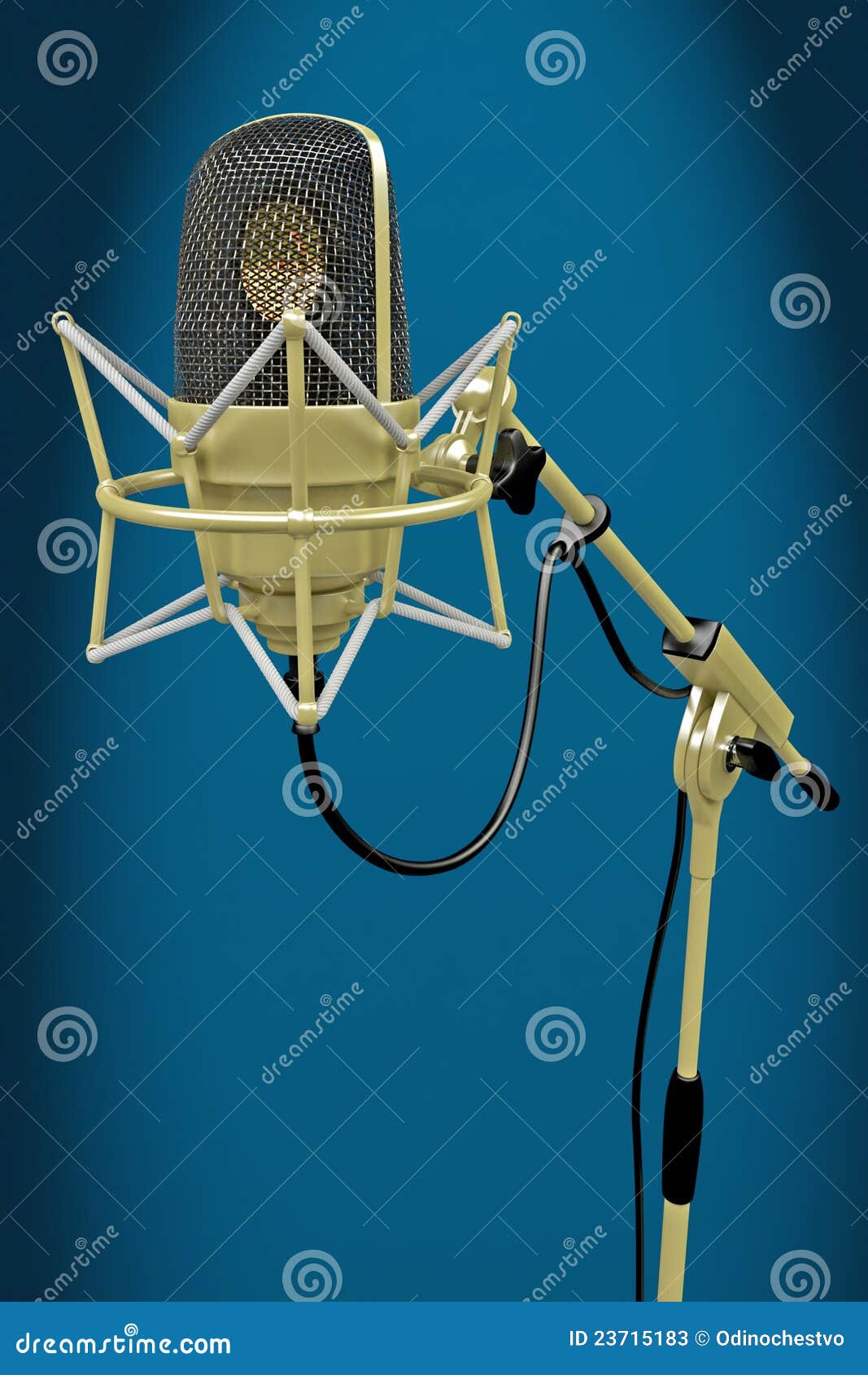 Microphone On Tripod. News Speech Interview For Mass Politics Tv Show ...