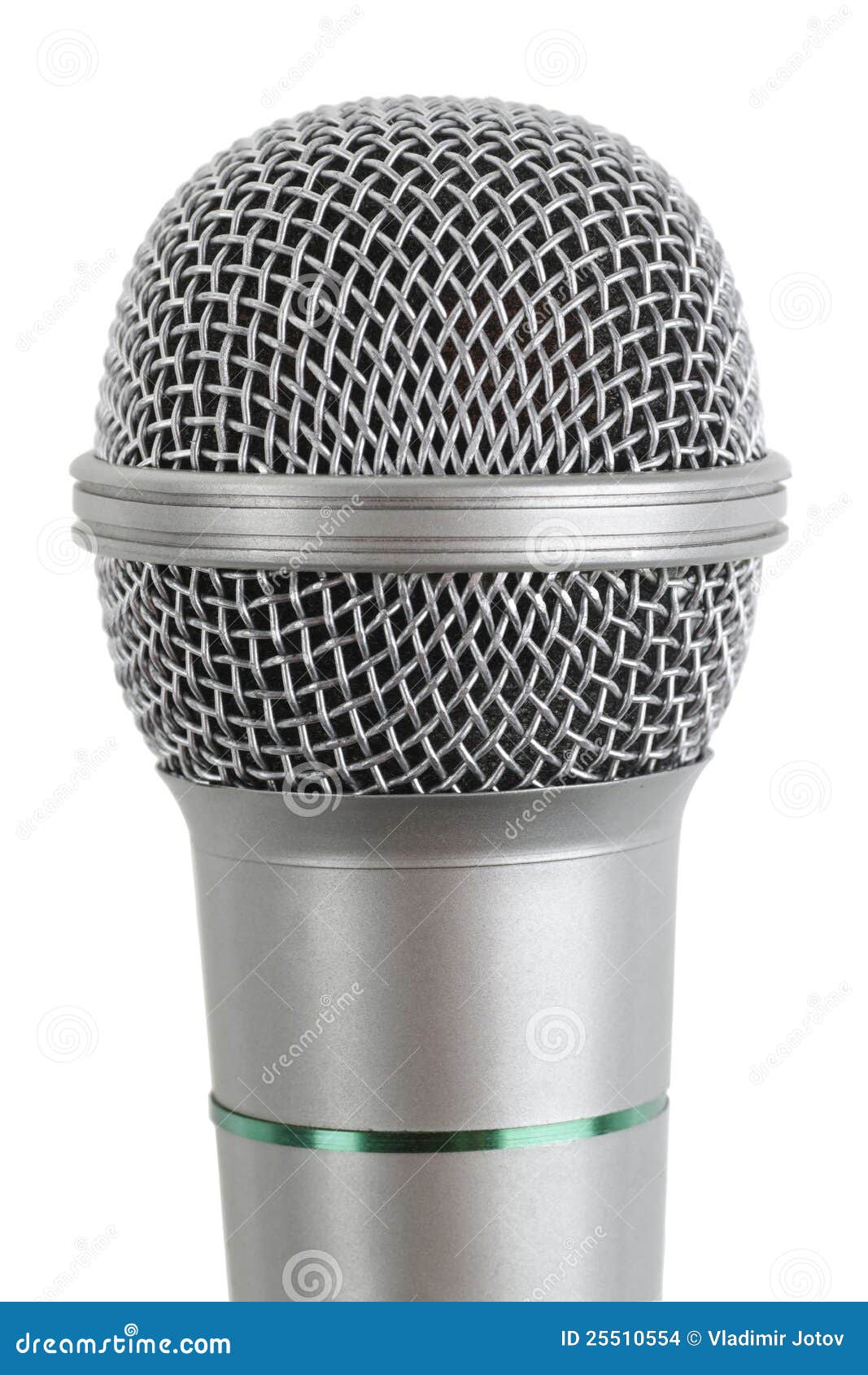 Microphone photo stock. Image du blanc, vieux, noir, chrome - 25510554