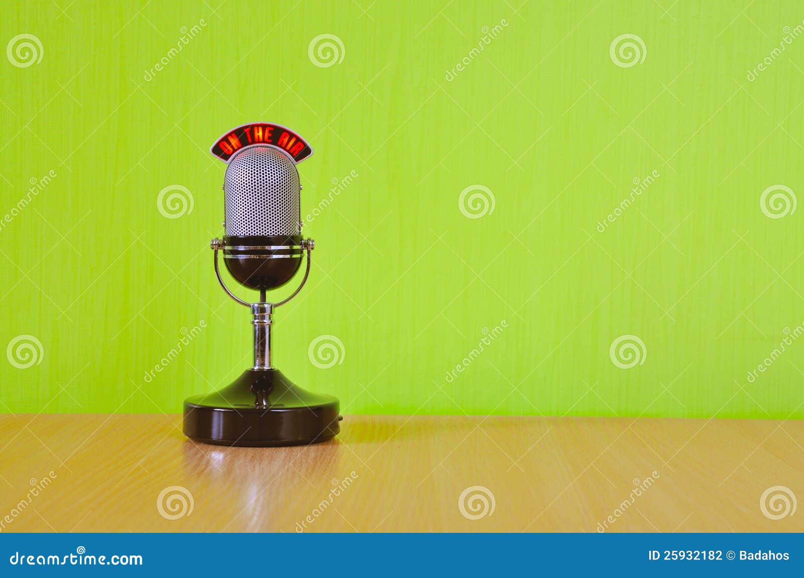 Microphone stock photo. Image of shot, studio, green - 25932182