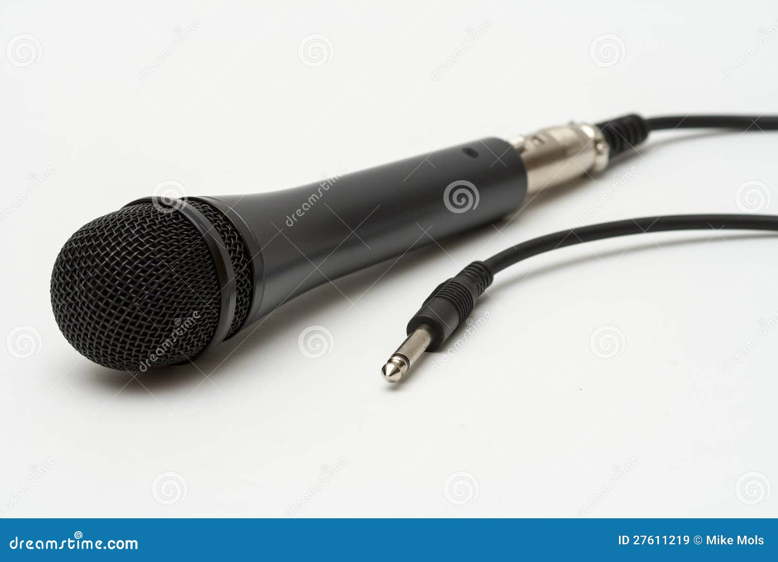 Microphone stock image. Image of white, cable, voice - 27611219