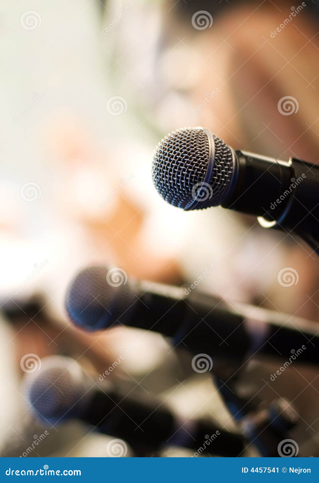 Microphone stock image. Image of loudspeaker, announcement - 4457541