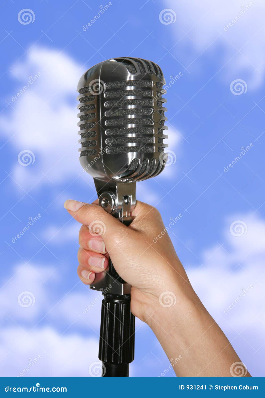 Microphone stock image. Image of hand, microphone, sing - 931241