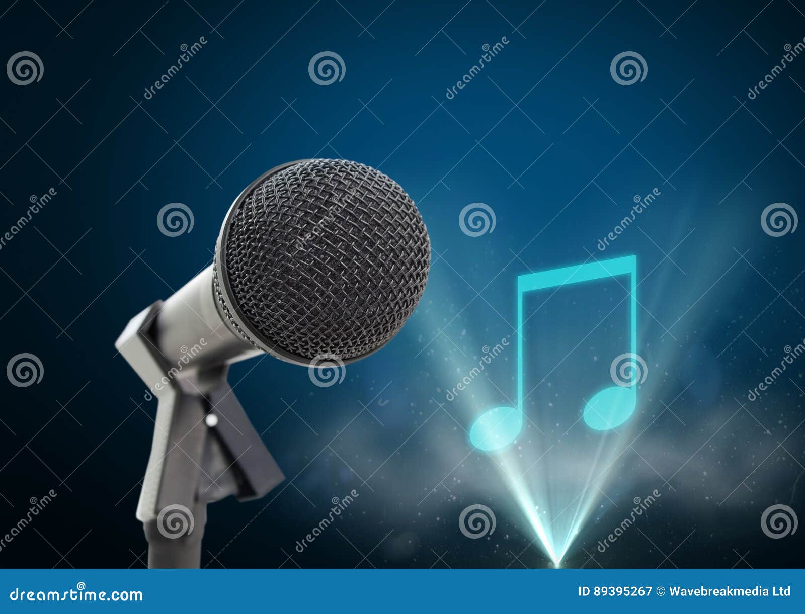 Microphone Music Notes Wallpaper Stock Illustrations – 442 Microphone ...