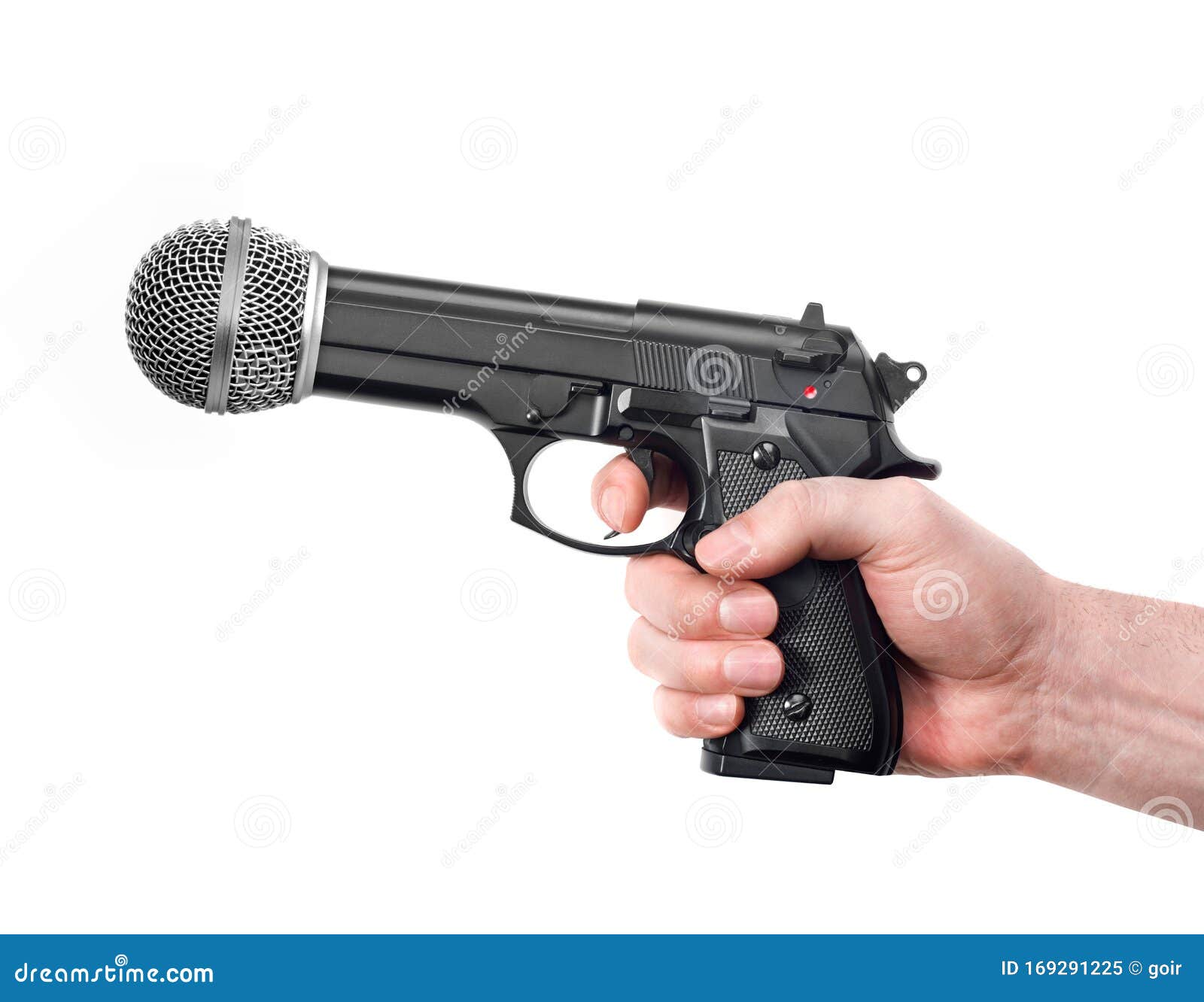 Microphone as a weapon stock image. Image of information - 169291225