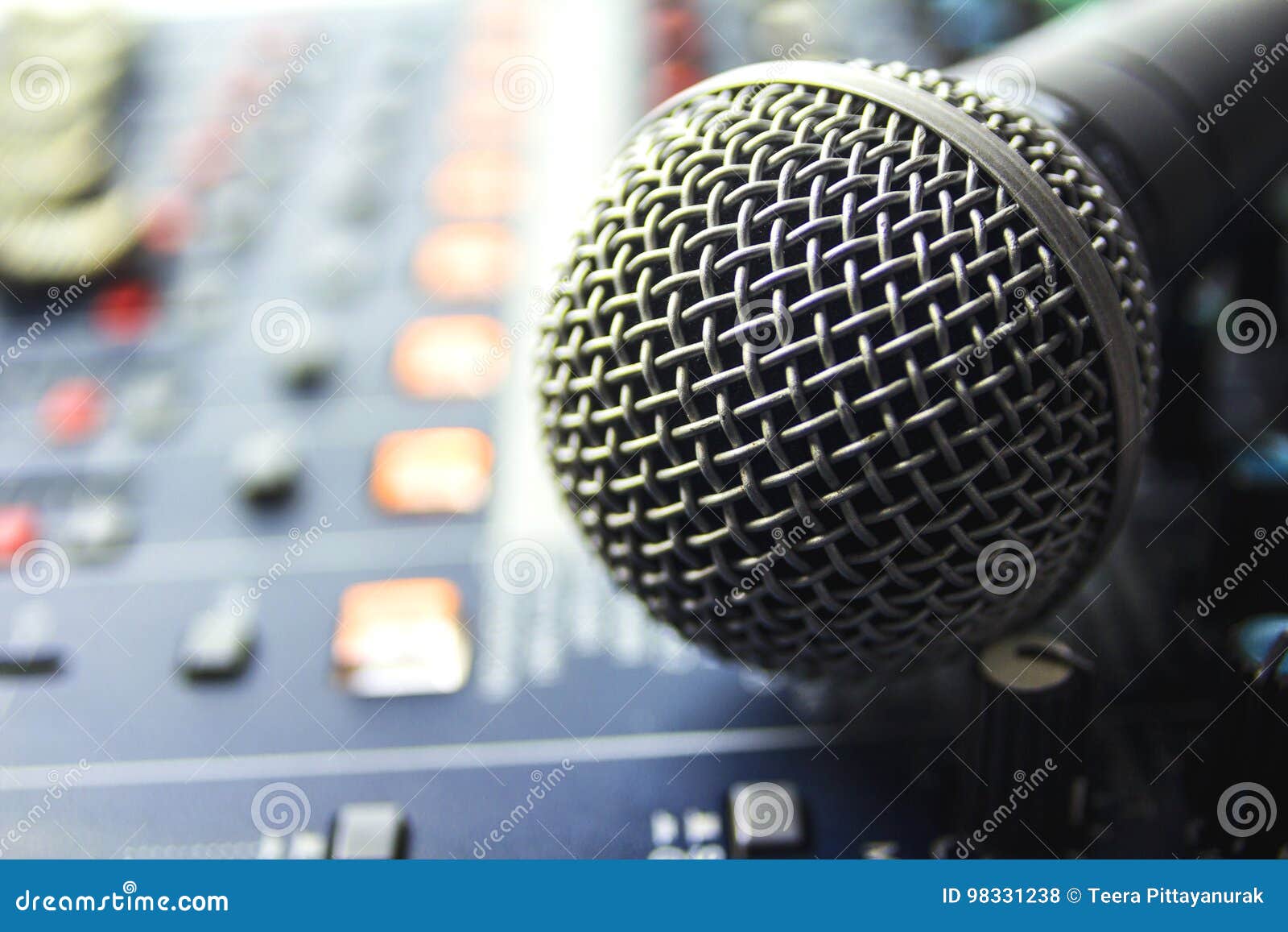 Microphone. stock photo. Image of gallery, motion, broadcast - 98331238