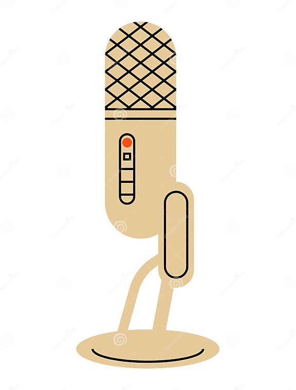 Microphone Audio Device Tech Stock Illustration - Illustration of voice ...