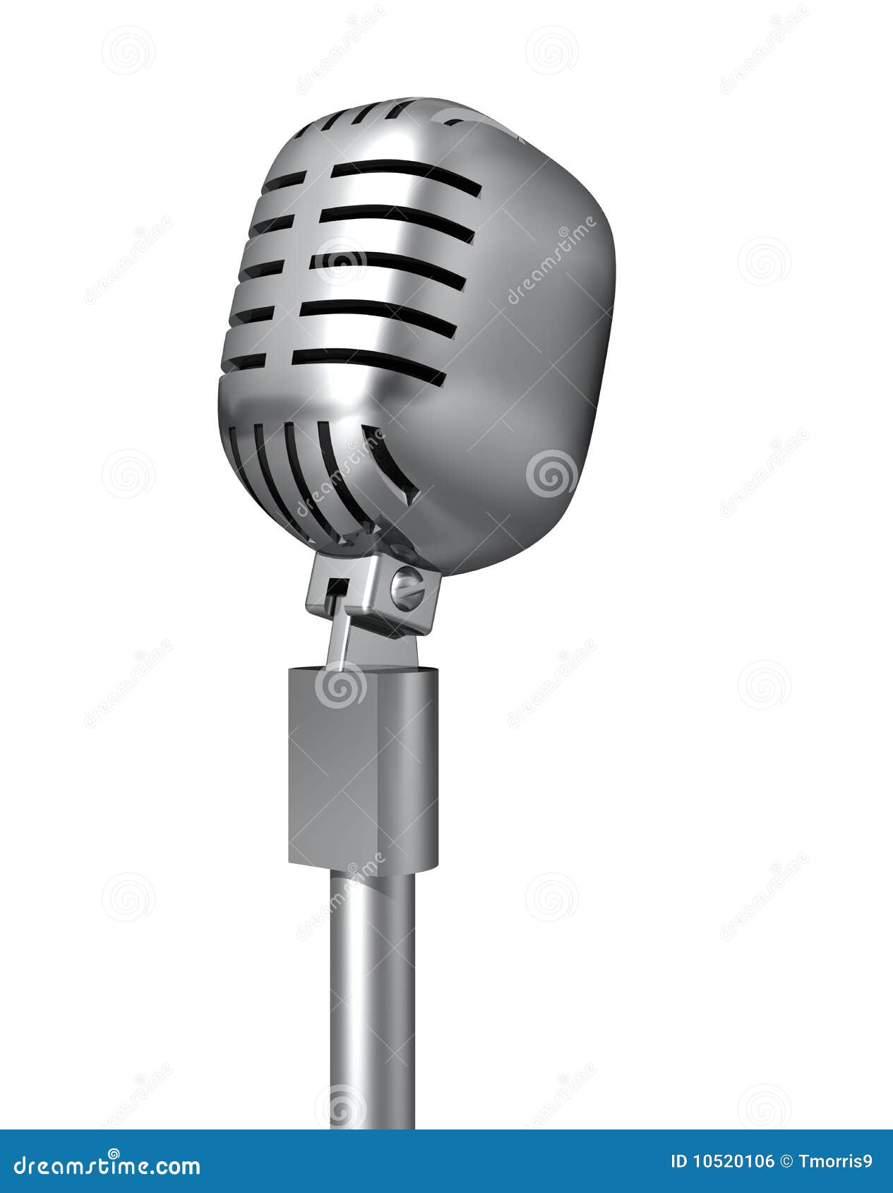 Microphone from back when stock illustration. Illustration of steel ...