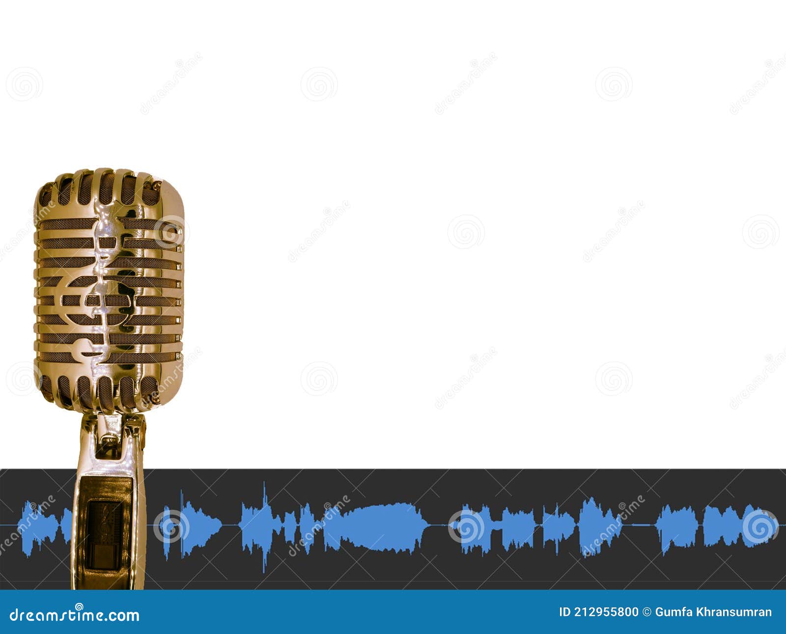 Microphone Background Image for Advertisement.3D Illustration Stock ...