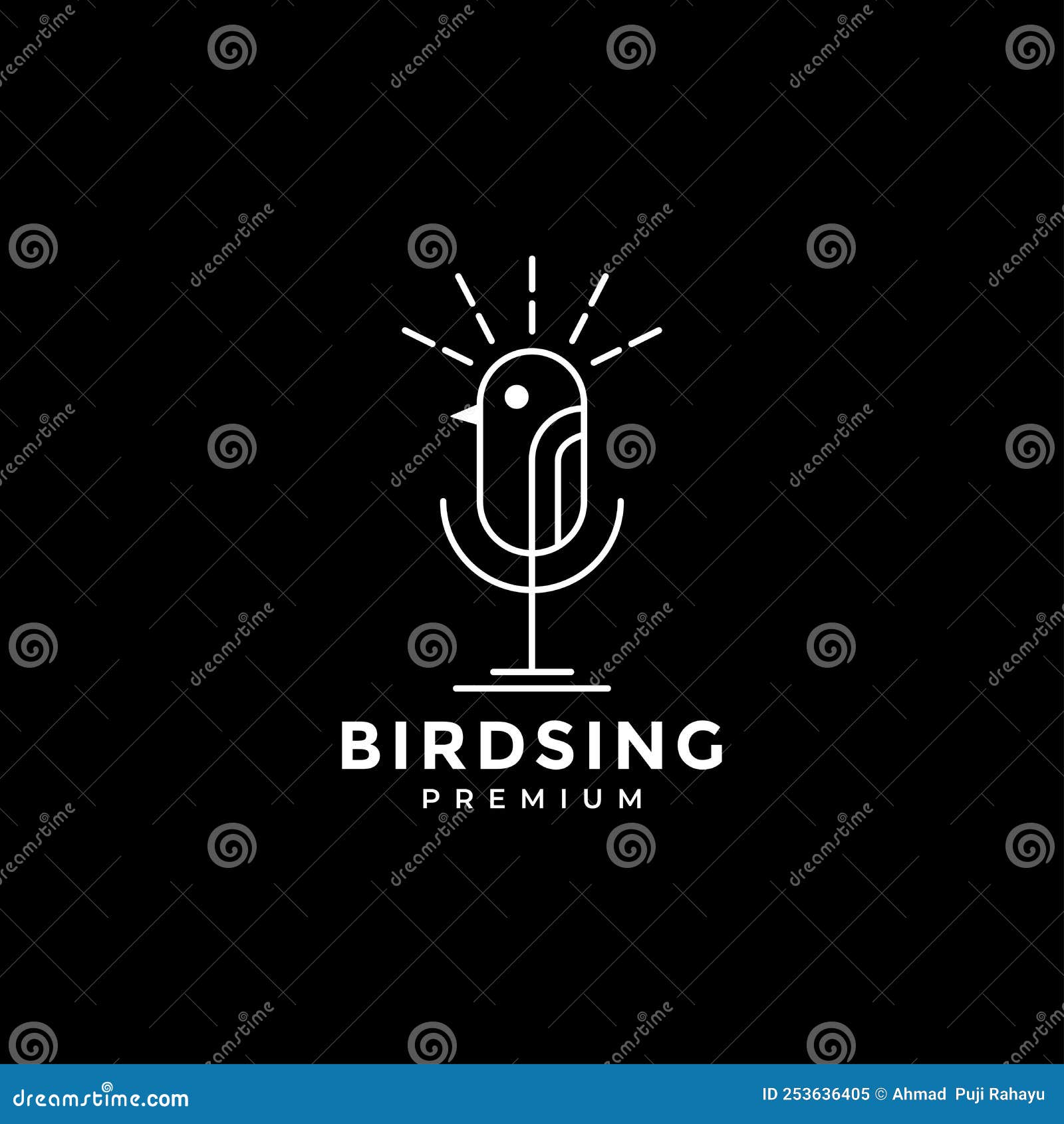 Microphone Bird Logo Design Vector Stock Vector - Illustration of ...