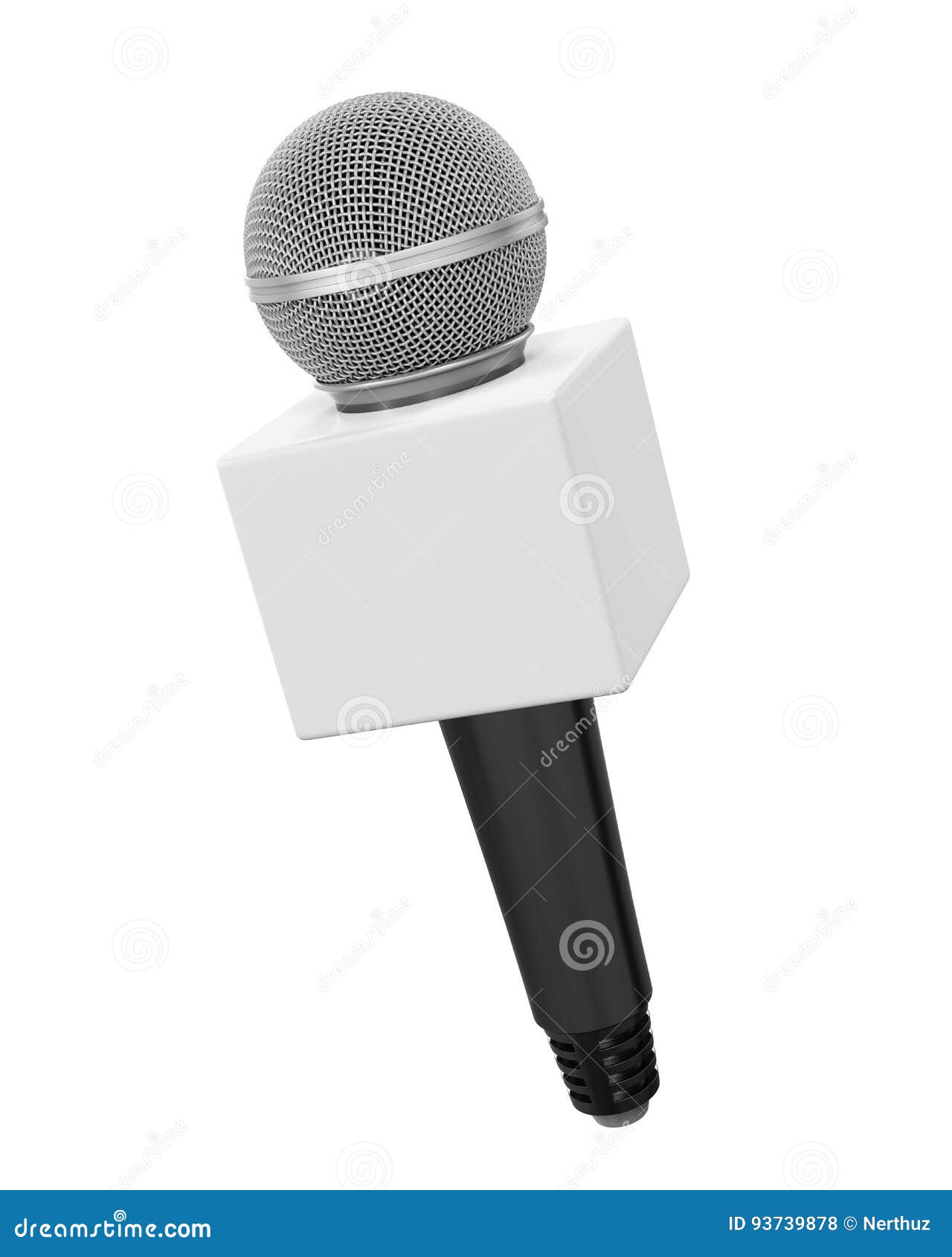 Microphone with Blank Box Isolated Stock Illustration - Illustration of ...