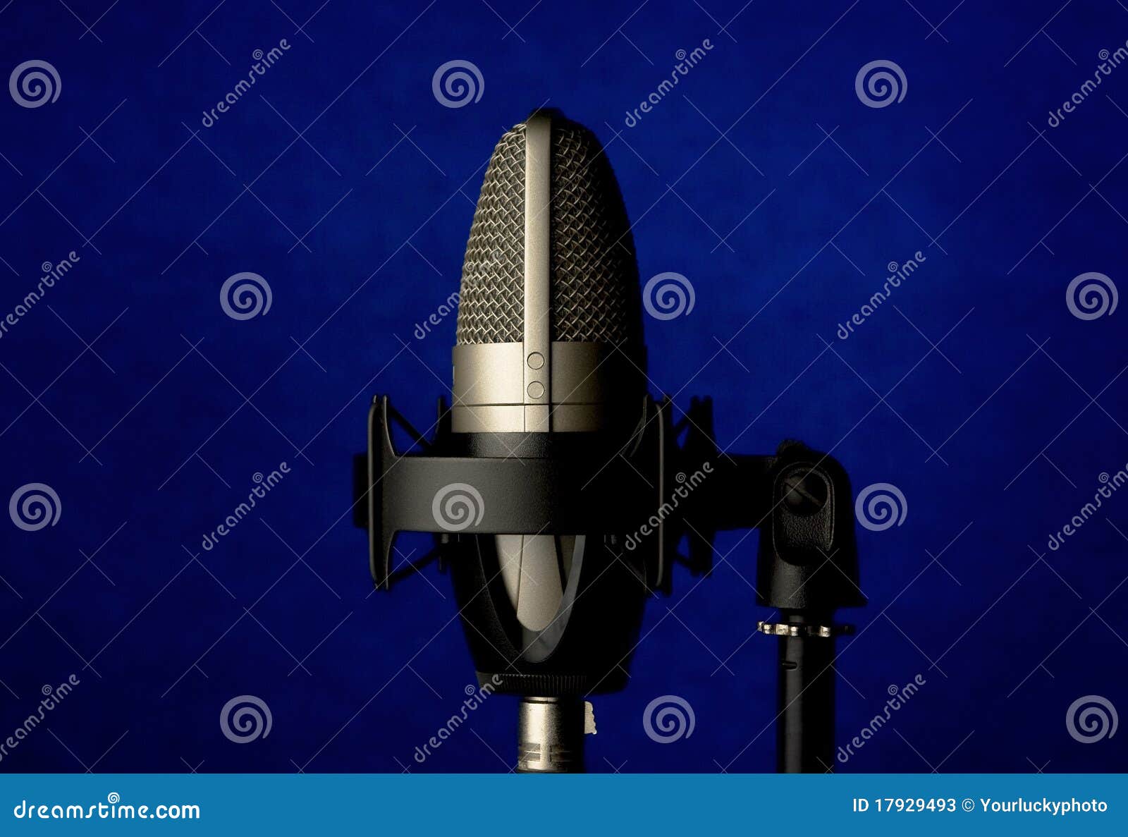 Microphone On Blue Background Royalty-Free Stock Photography ...