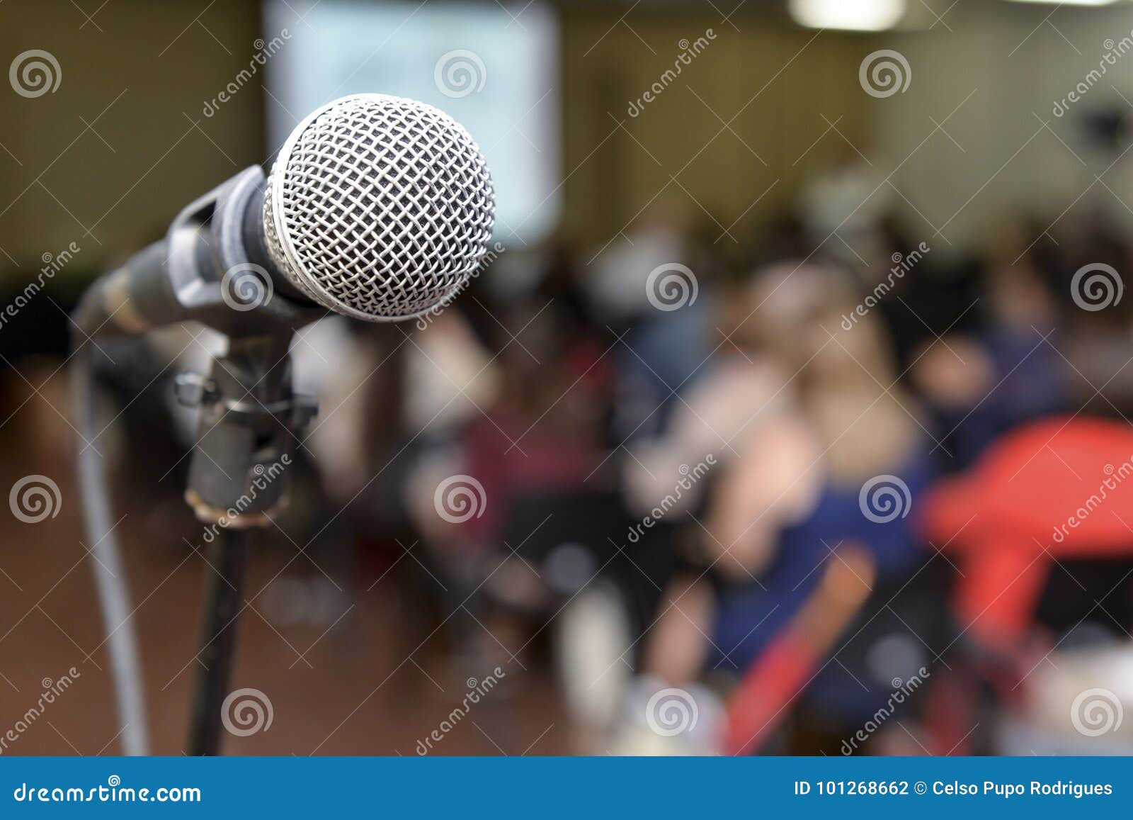 Microphone stock photo. Image of blur, speaking, meeting - 101268662