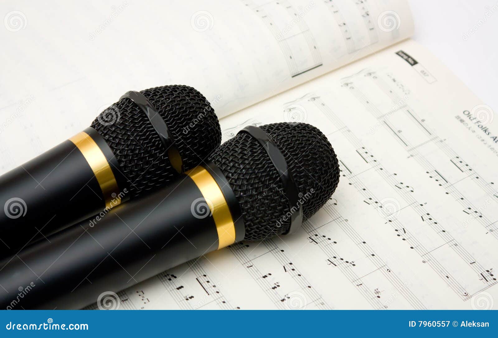 Microphone And Book Of Notes Picture. Image: 7960557