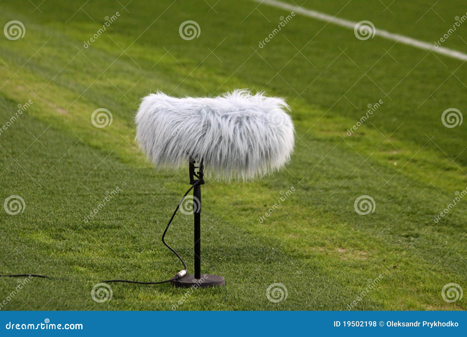 Microphone Boom at a Football Stadium Stock Photo - Image of commenting ...