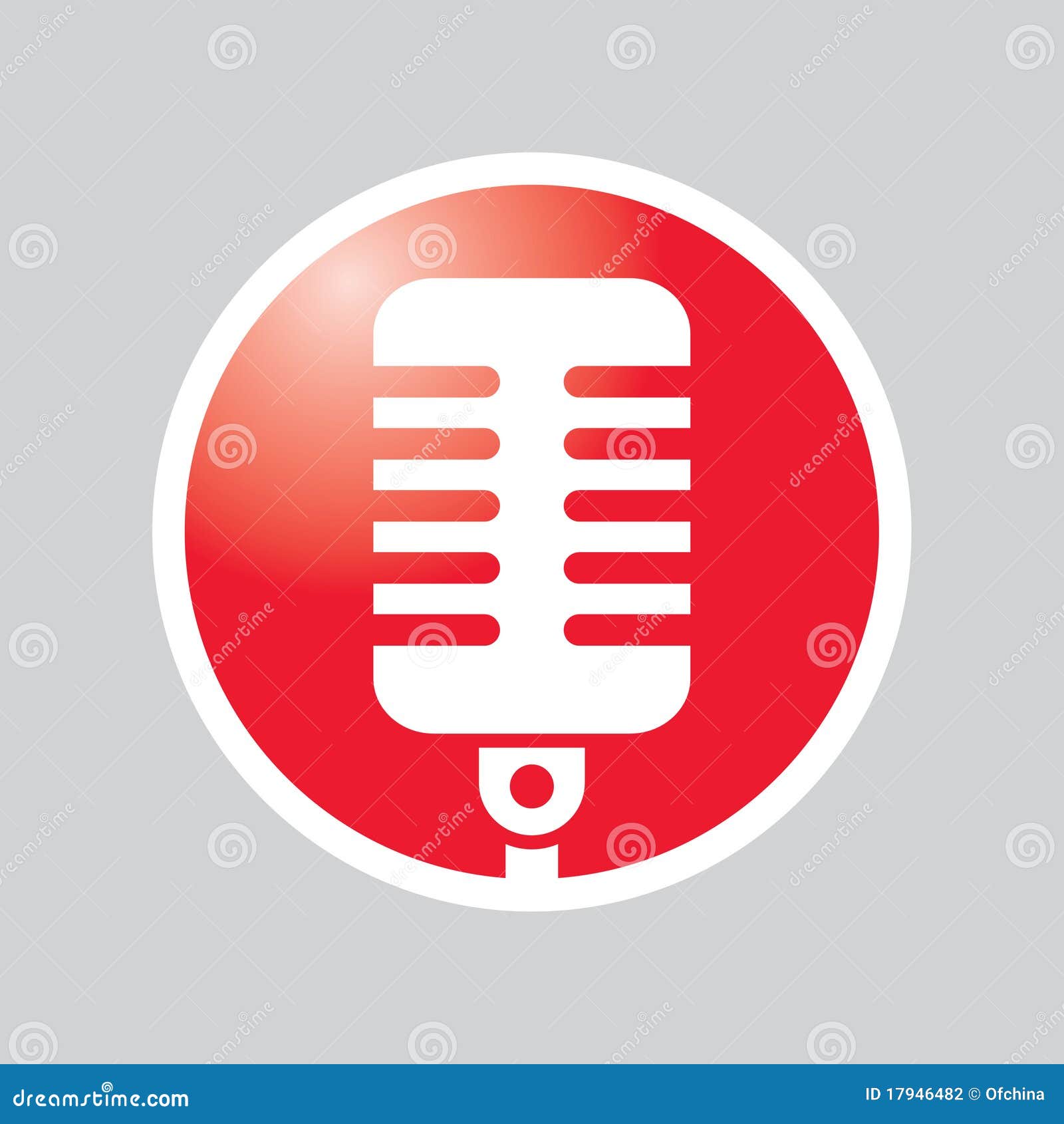 Microphone Button stock vector. Illustration of site - 17946482