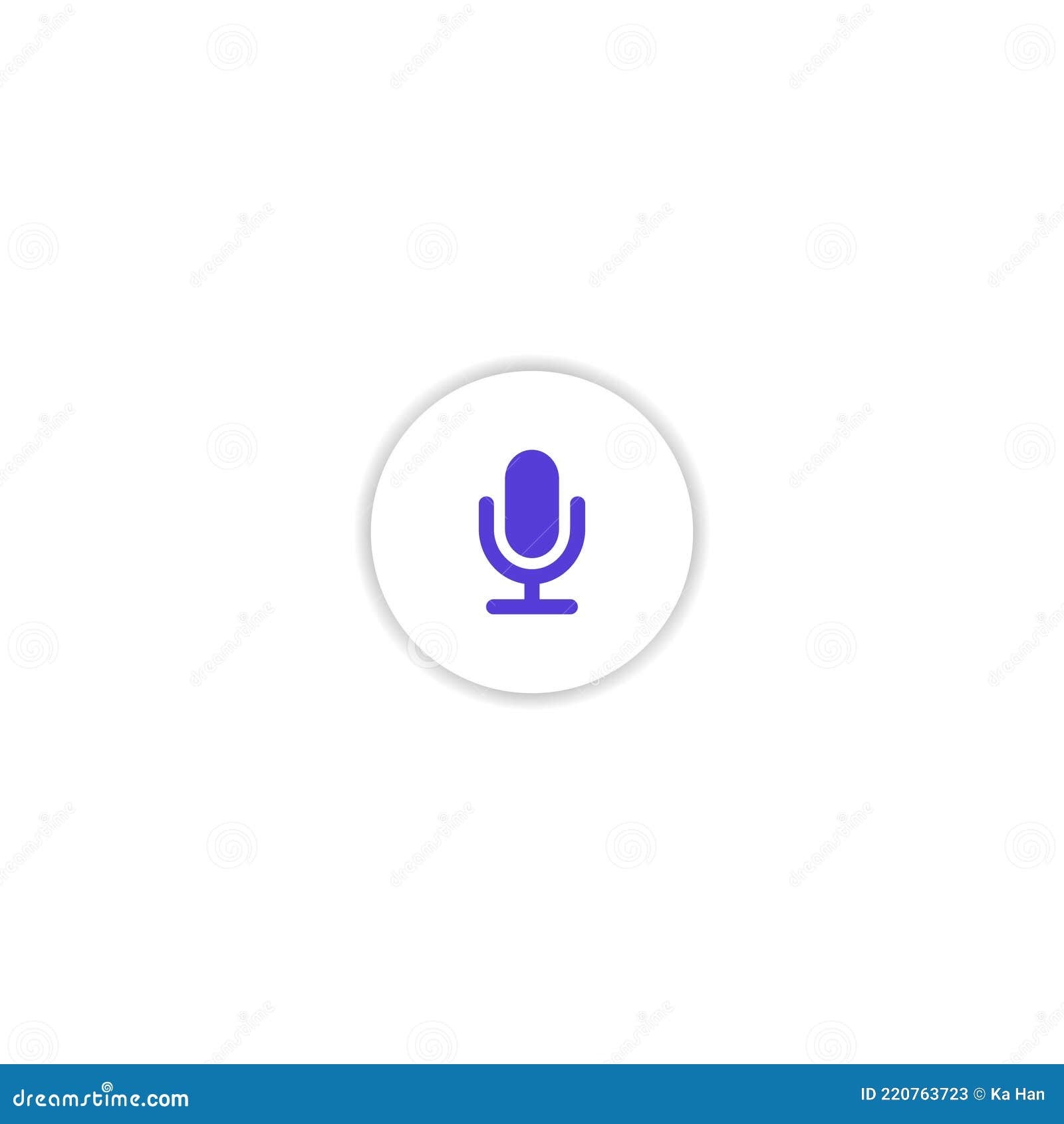 Microphone Button Icon. Voice Record Symbol Image Stock Vector ...