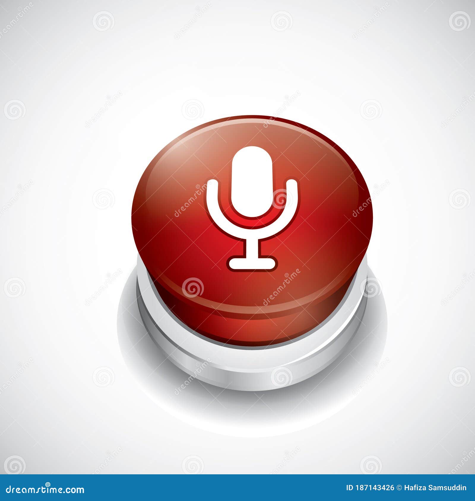 Microphone Button. Vector Illustration Decorative Design Stock Vector ...