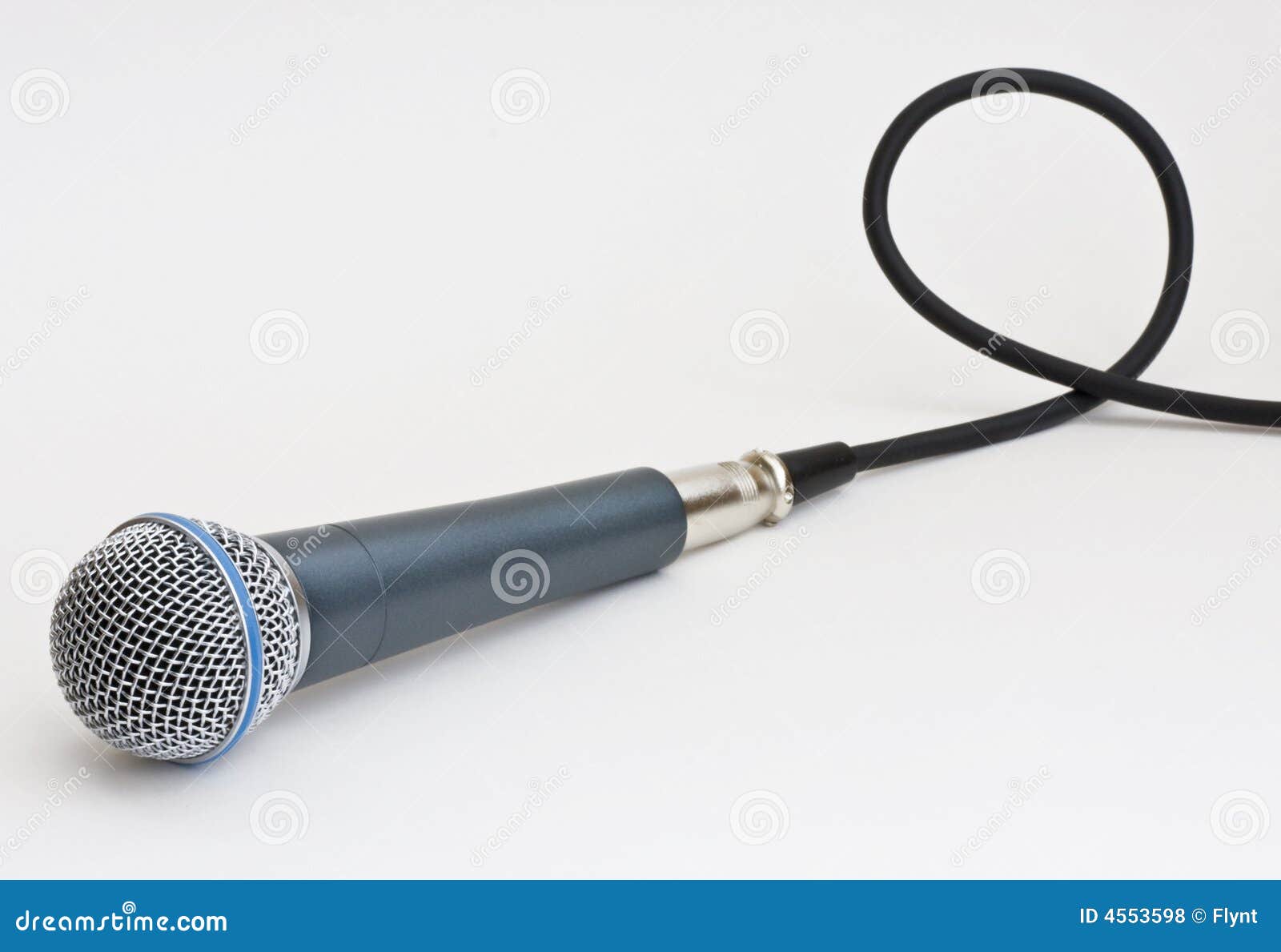 Microphone and cable stock photo. Image of broadcast, radio - 4553598
