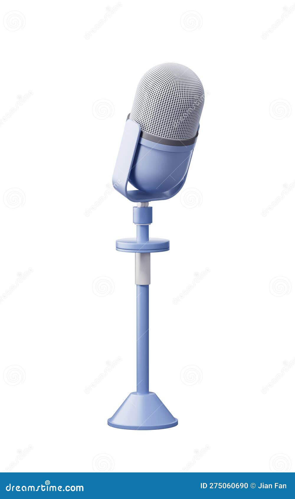 Microphone with Cartoon Style, 3d Rendering Stock Illustration ...