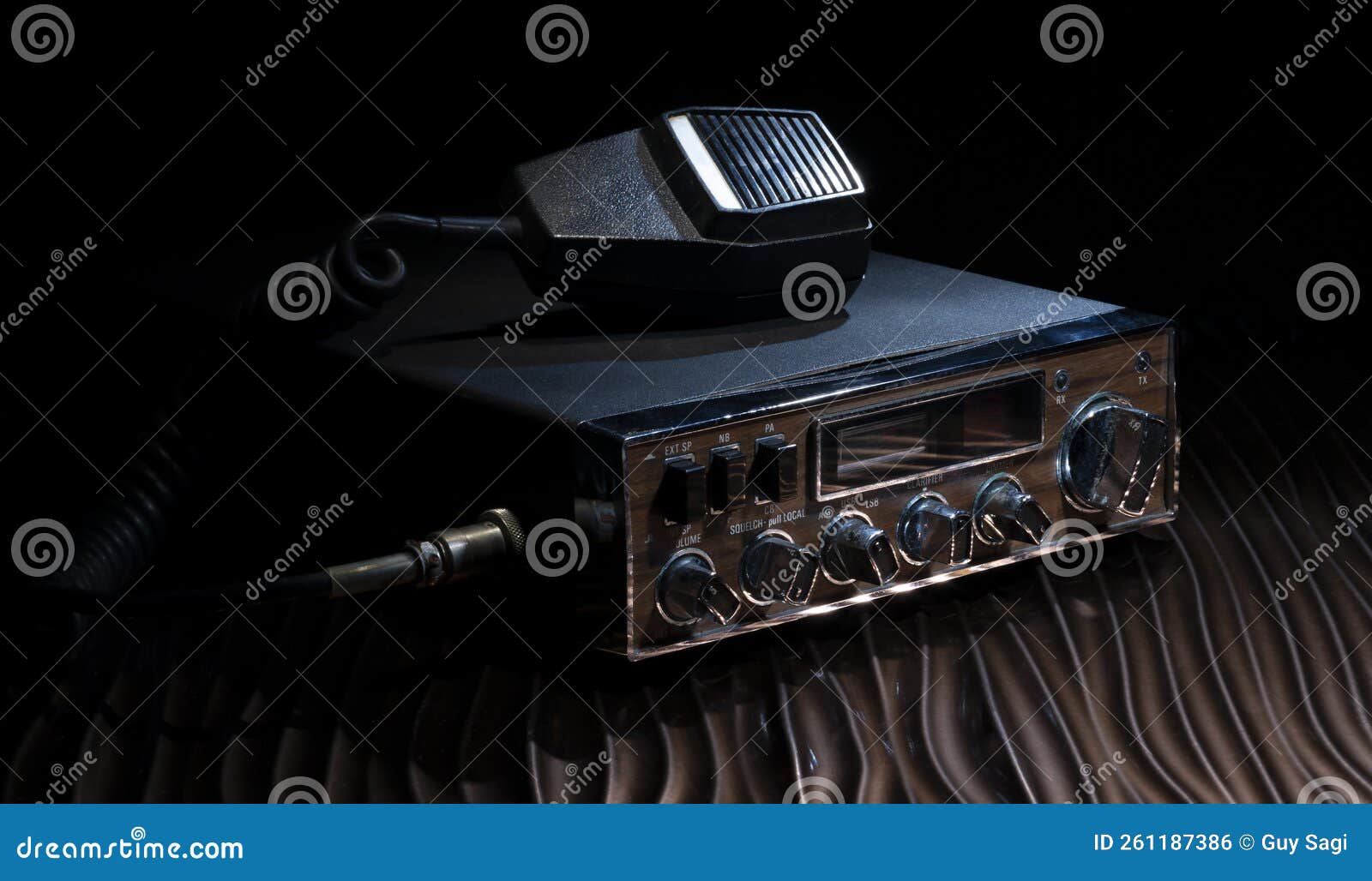 Microphone with CB radio stock photo. Image of switches - 261187386