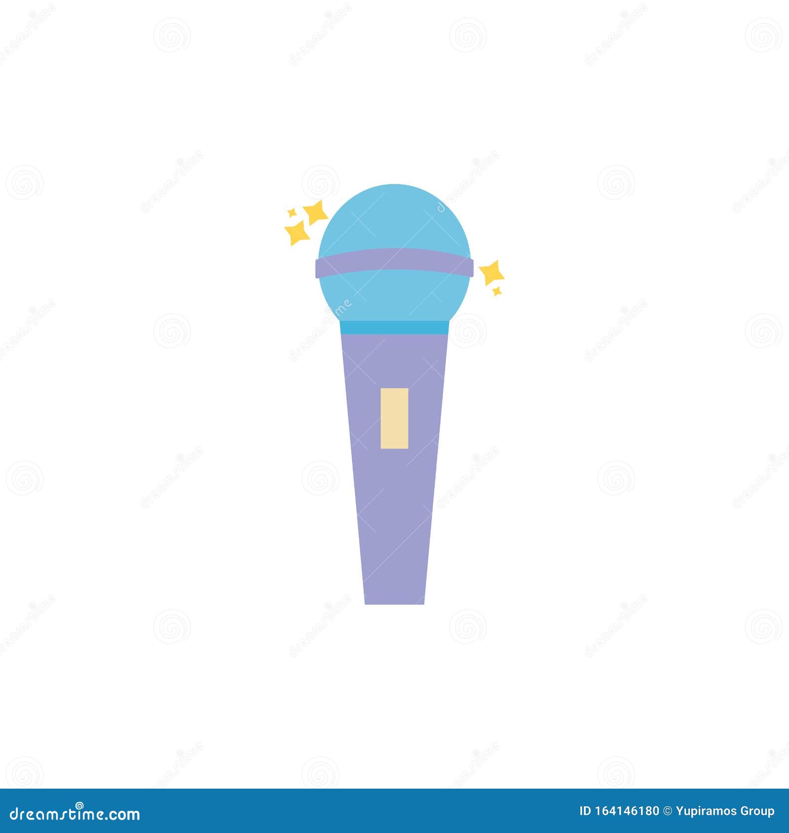 Microphone Celebration Party Flat Icon Design Stock Vector ...