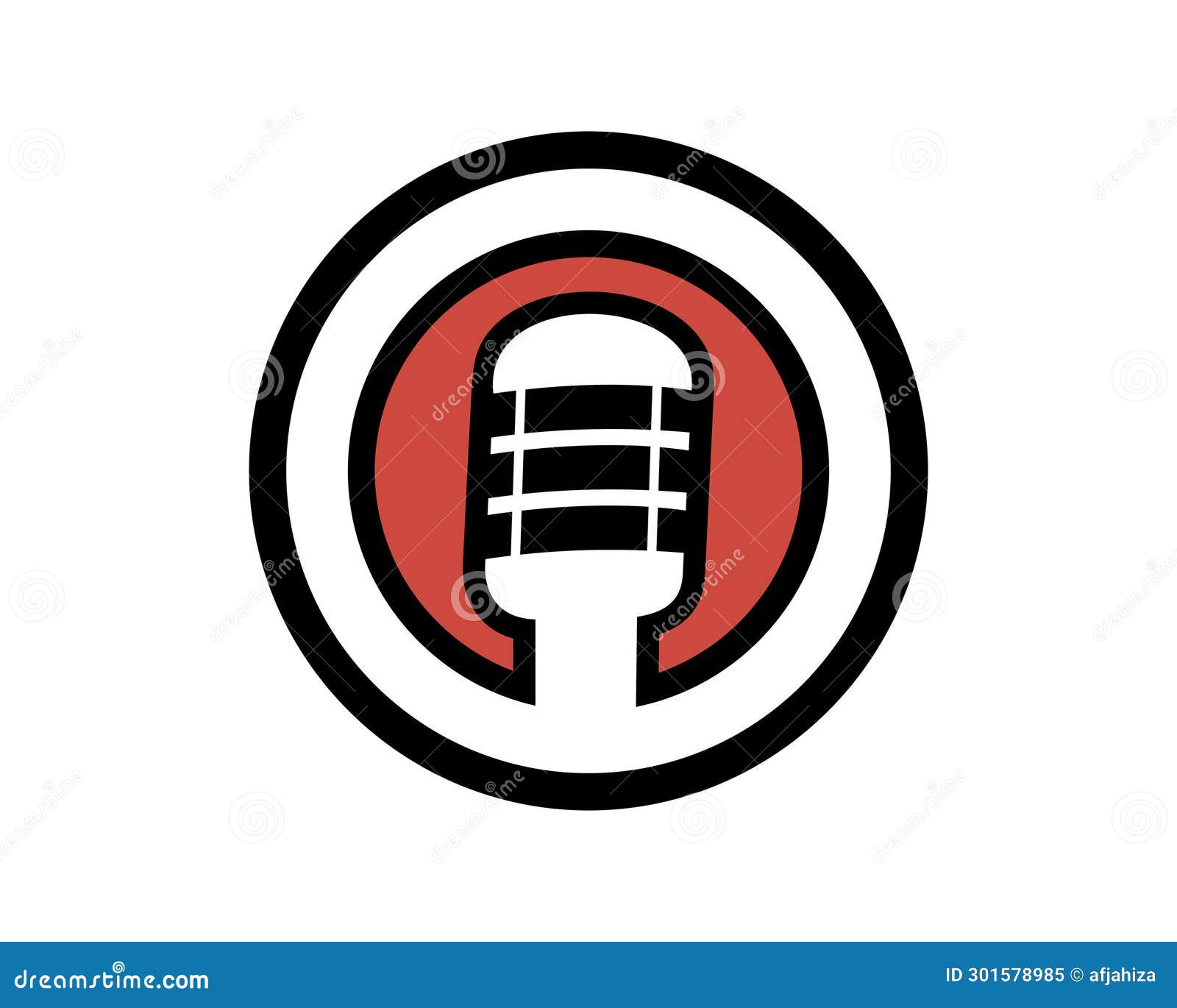 Microphone Circle Logo Icon Template Stock Vector - Illustration of ...
