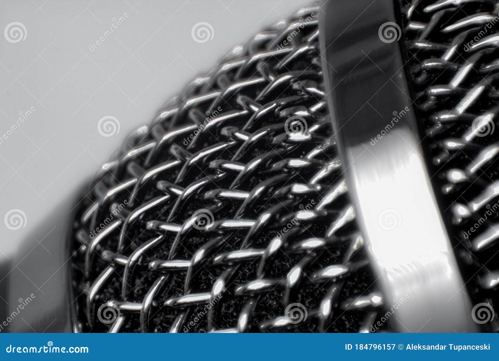 Microphone, macro photo. stock image. Image of close - 184796157