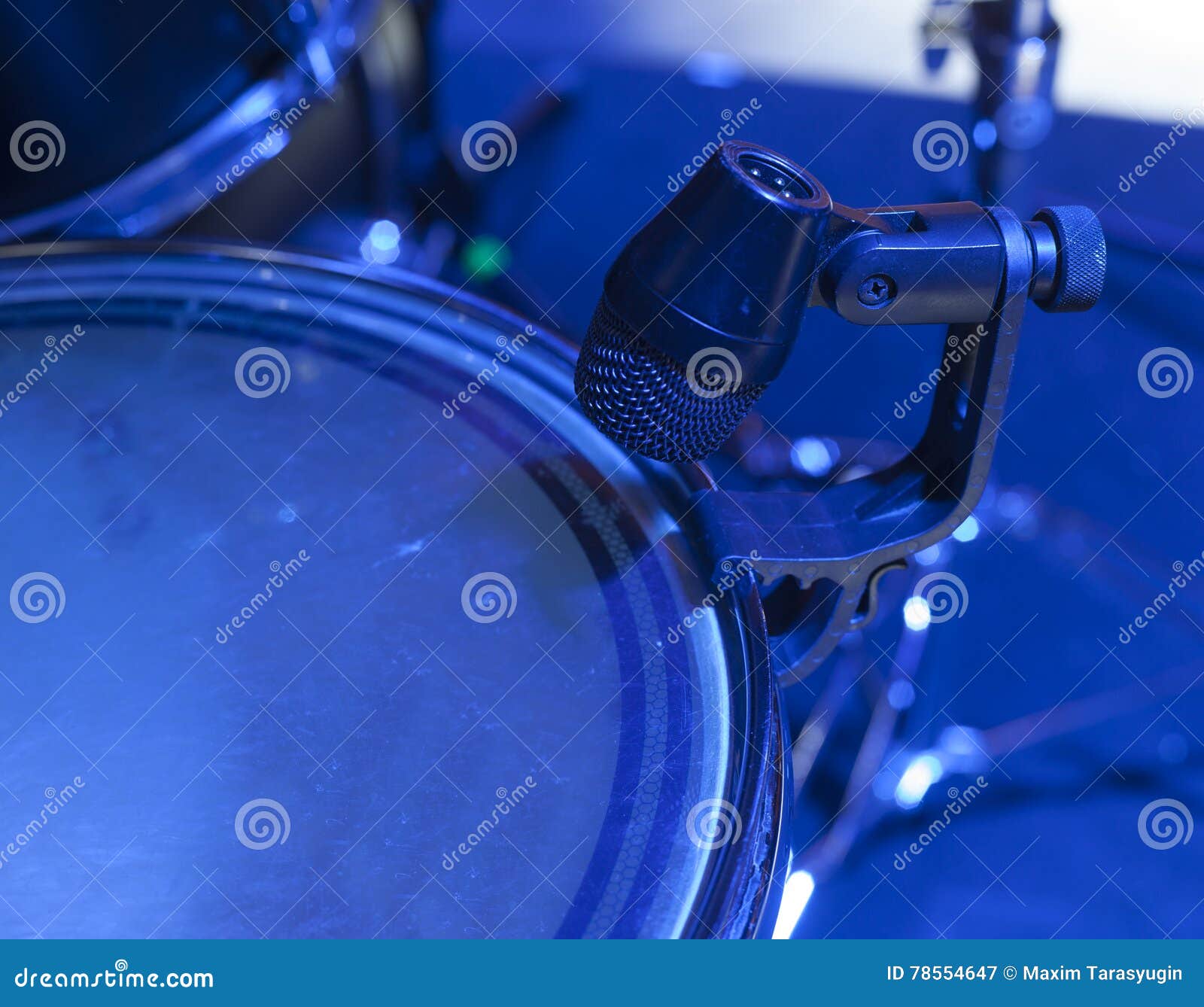 Microphone Close-up on Stage Stock Image - Image of lights, perform ...