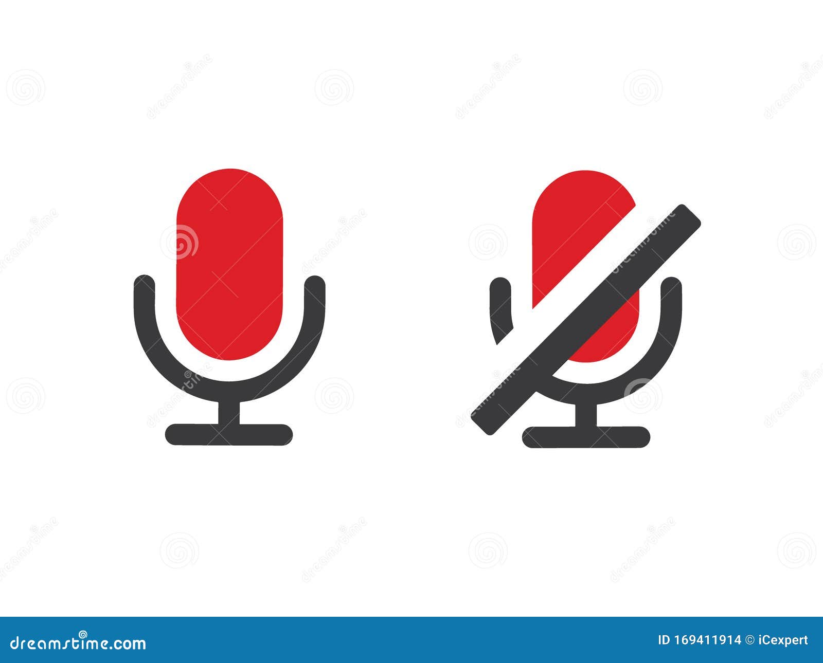 Microphone color icons stock vector. Illustration of design - 169411914