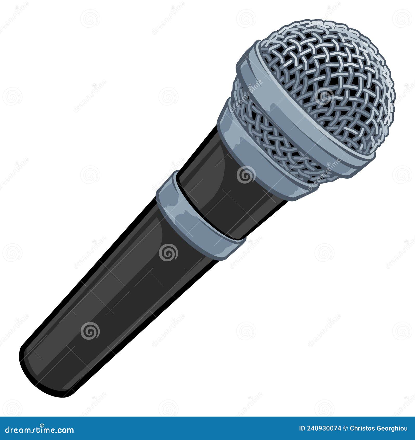 Microphone Comic Book Pop Art Cartoon Illustration | CartoonDealer.com ...