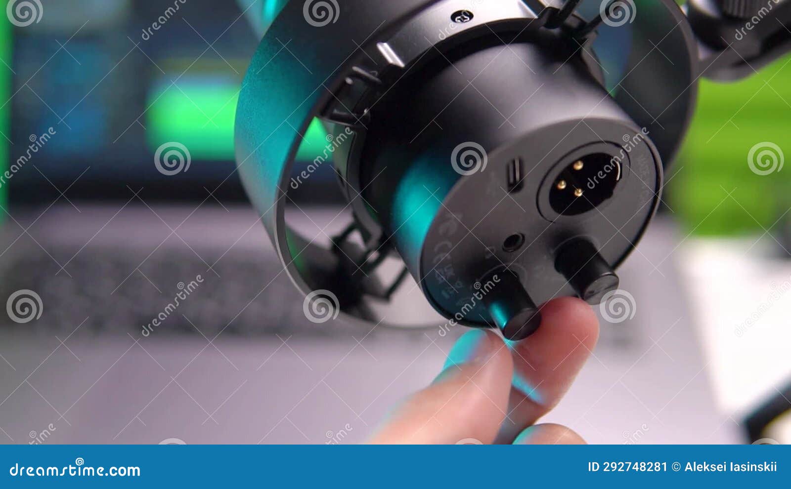 Microphone and Computer in the Recording Studio Stock Video - Video of ...