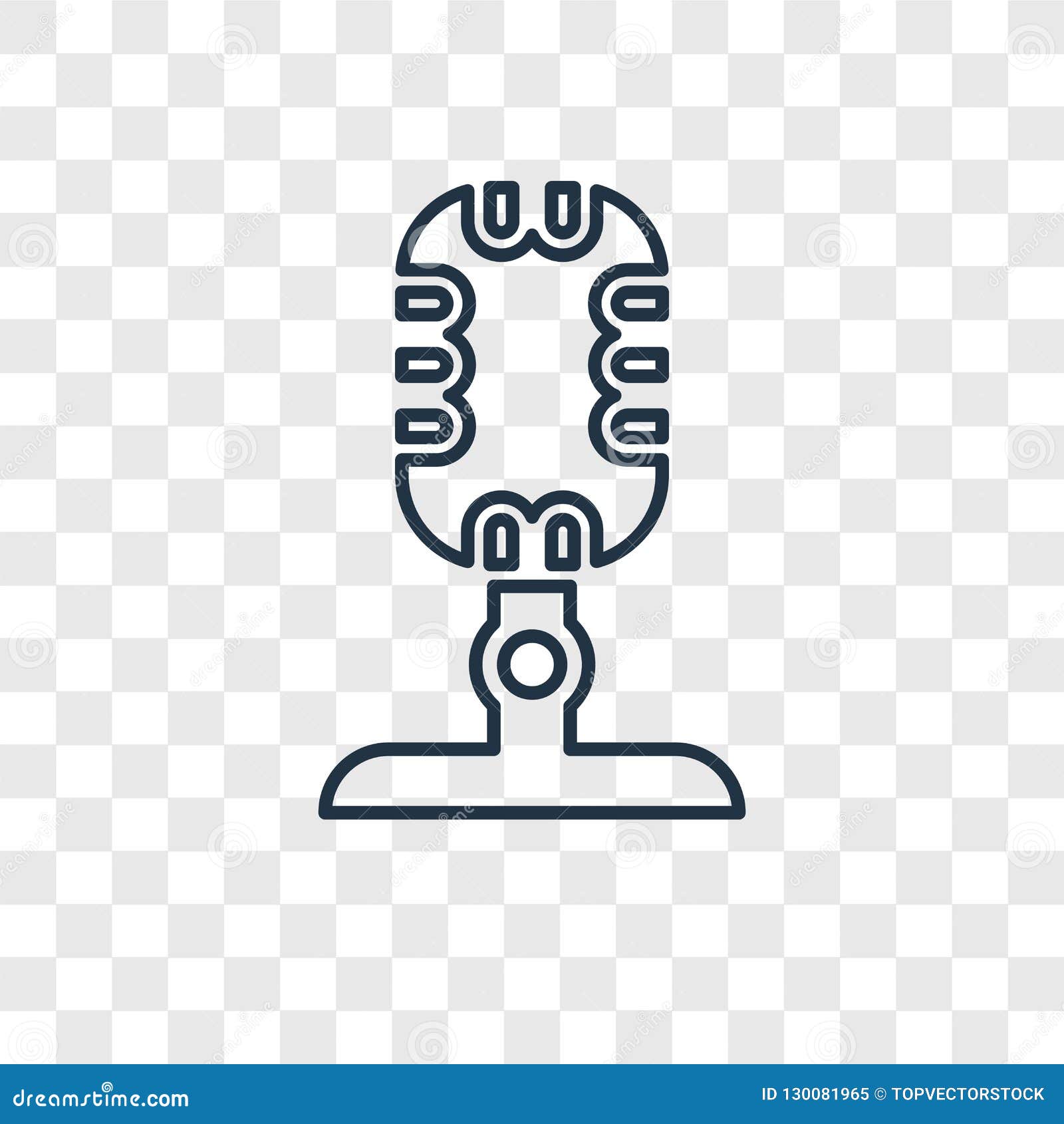 Microphone Concept Vector Linear Icon Isolated on Transparent Ba Stock ...
