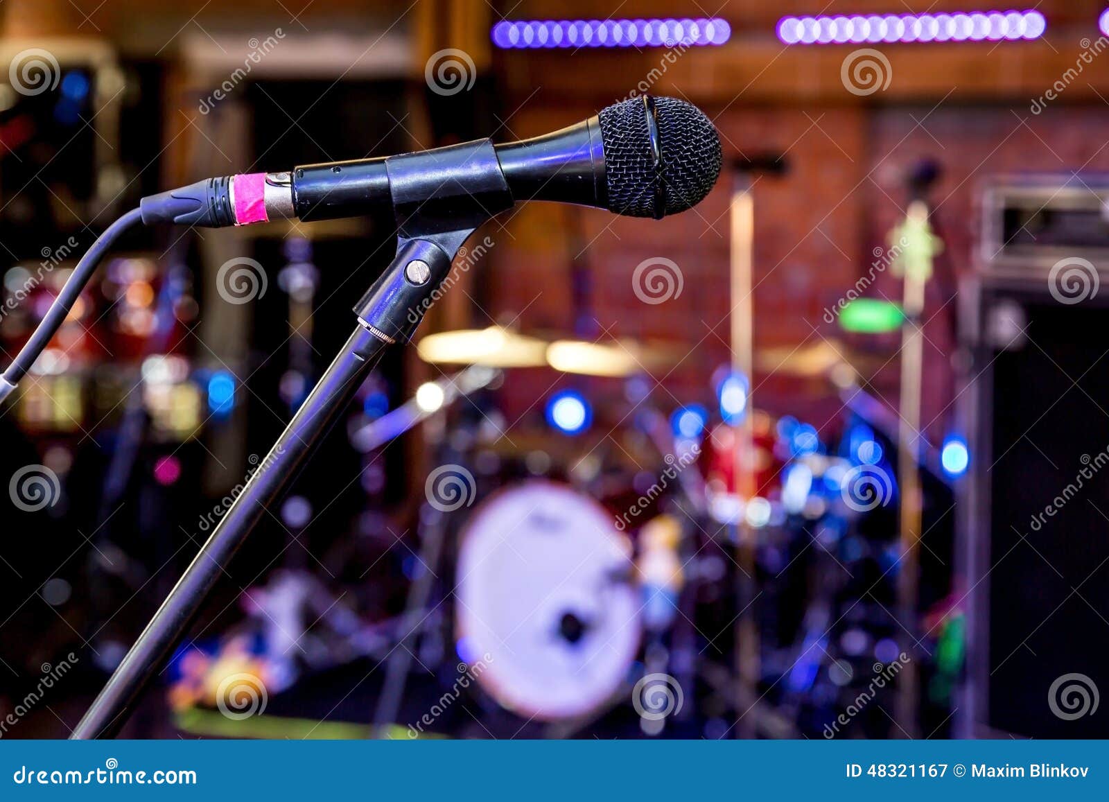 Microphone in the Concert Hall Stock Image - Image of installation ...