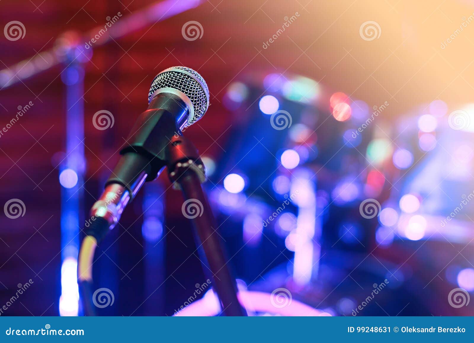 Microphone at concert stock image. Image of nightlife - 99248631