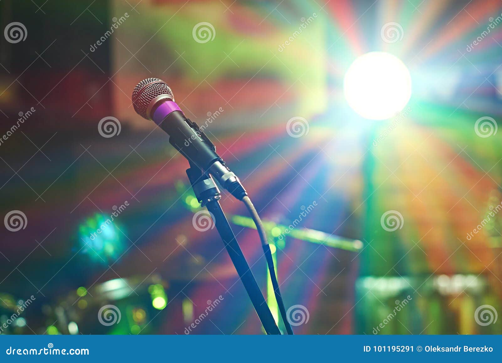 Microphone at concert stock image. Image of purple, concepts - 101195291