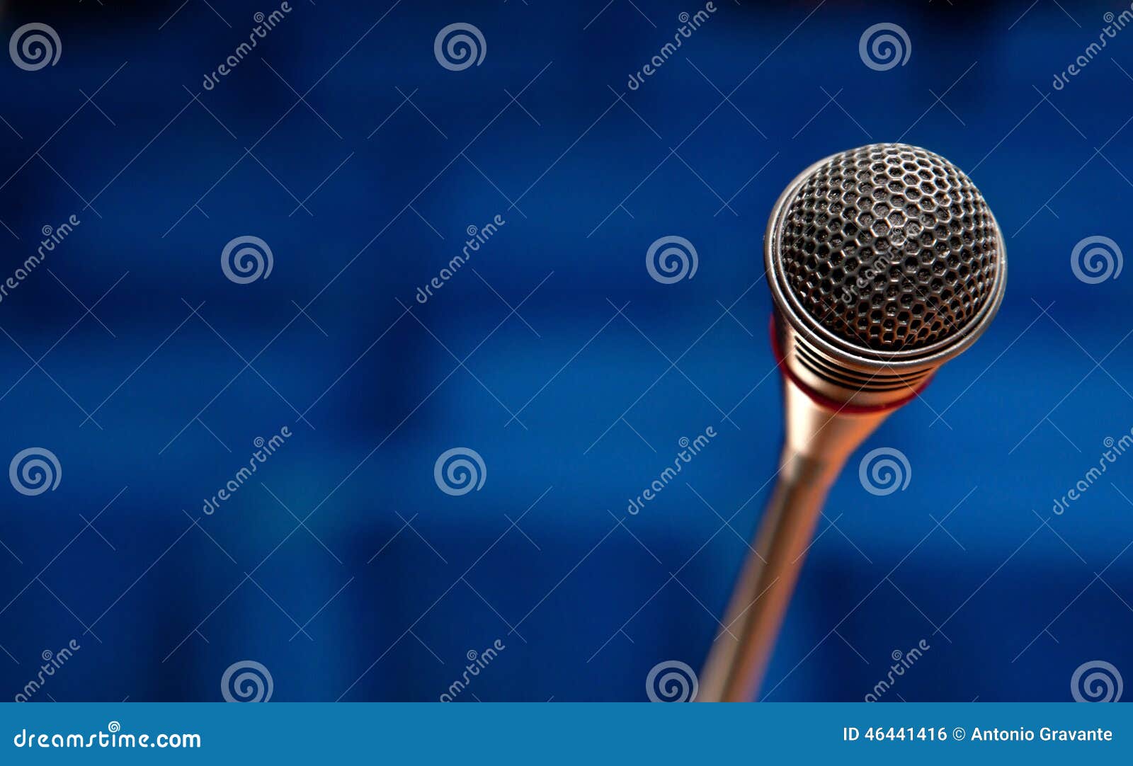 Microphone in Conference Hall Stock Photo - Image of convention ...