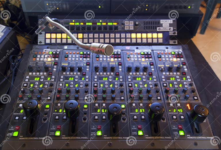 Microphone on the Control Panel Stock Photo - Image of readout ...