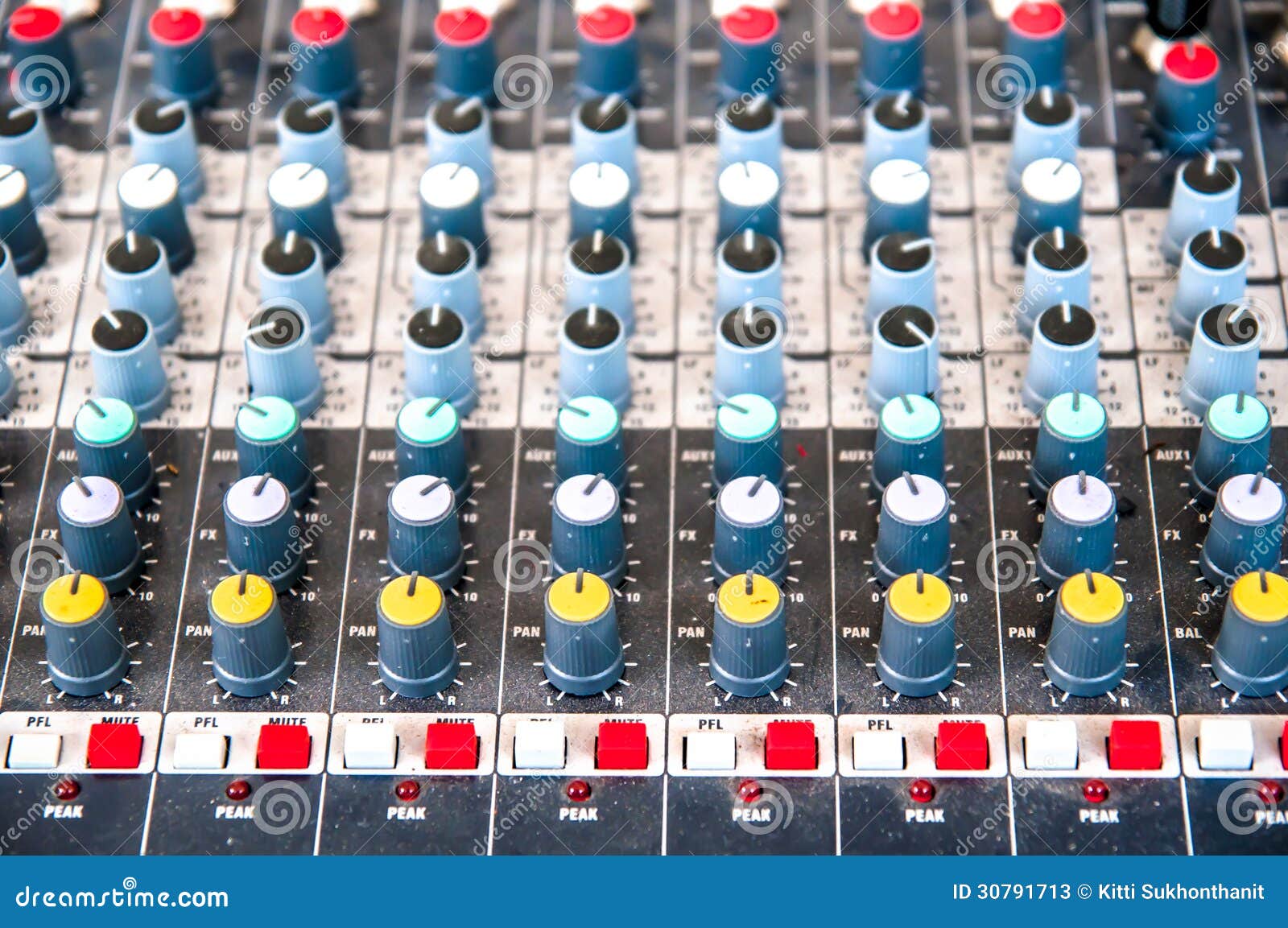 Microphone control panel stock image. Image of mixing - 30791713